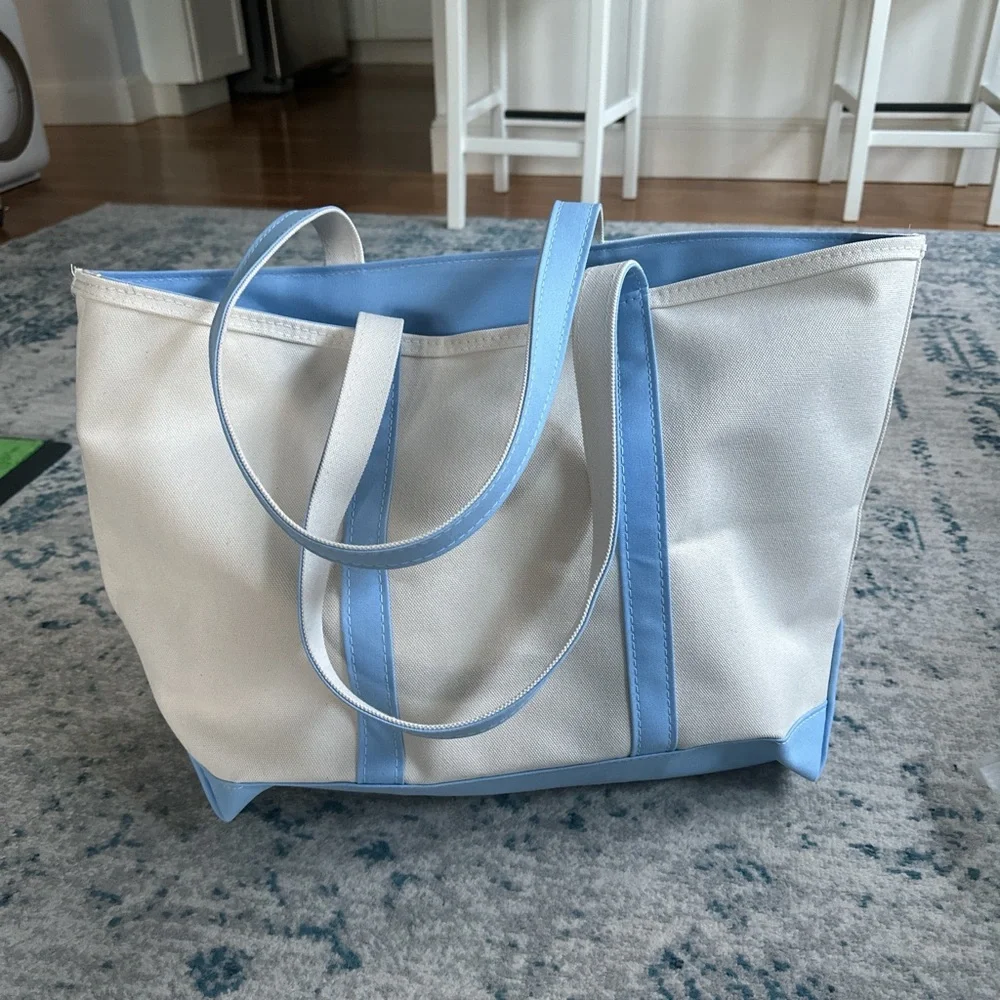 L.L. Bean | Bags | L L Bean Boat And Tote Bag Canvas Large Seaboard ...